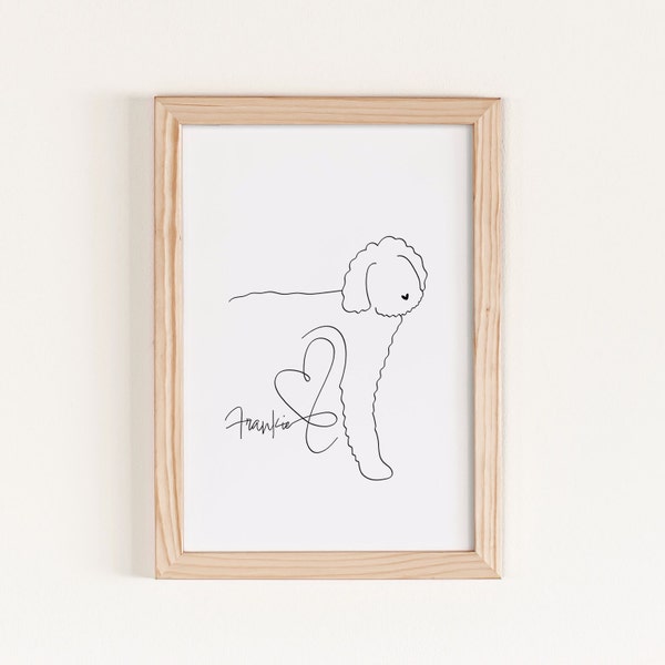 Labradoodle Drawing - Etsy