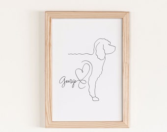 Groodle Line Art - Etsy