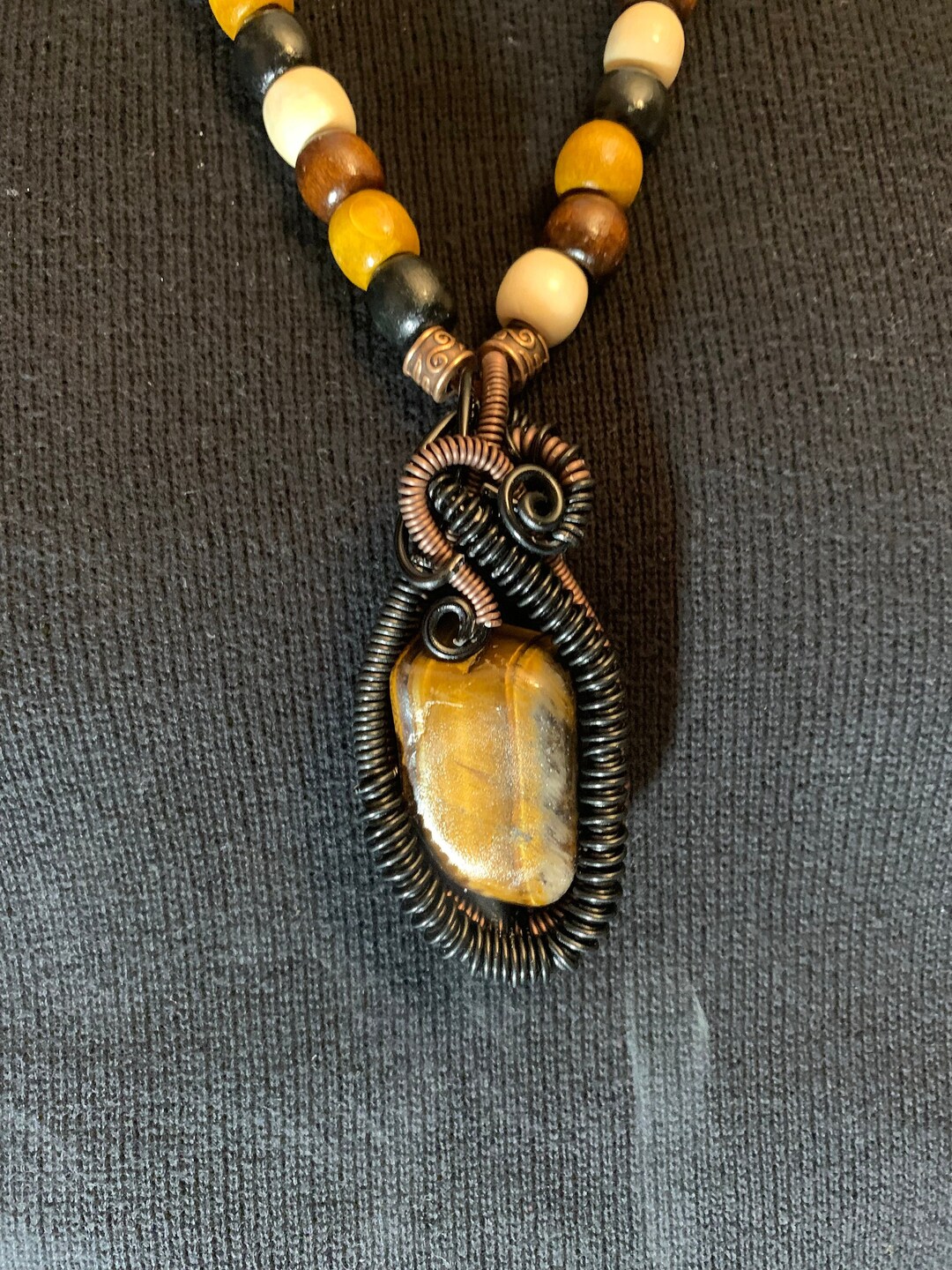 Tigers Eye Necklace Tigers Eye Pendant - Etsy