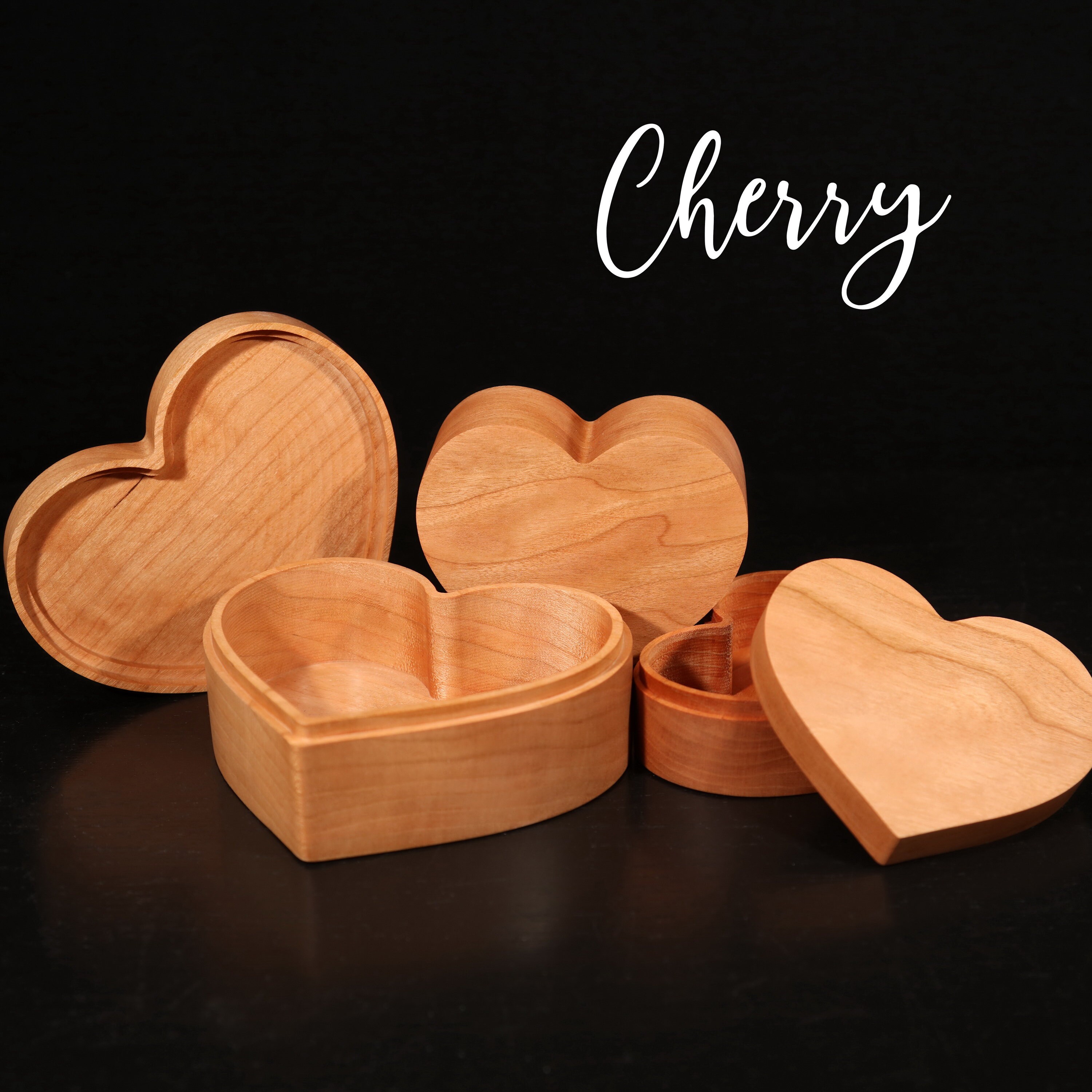 Solid Wood Heart Box - Etsy
