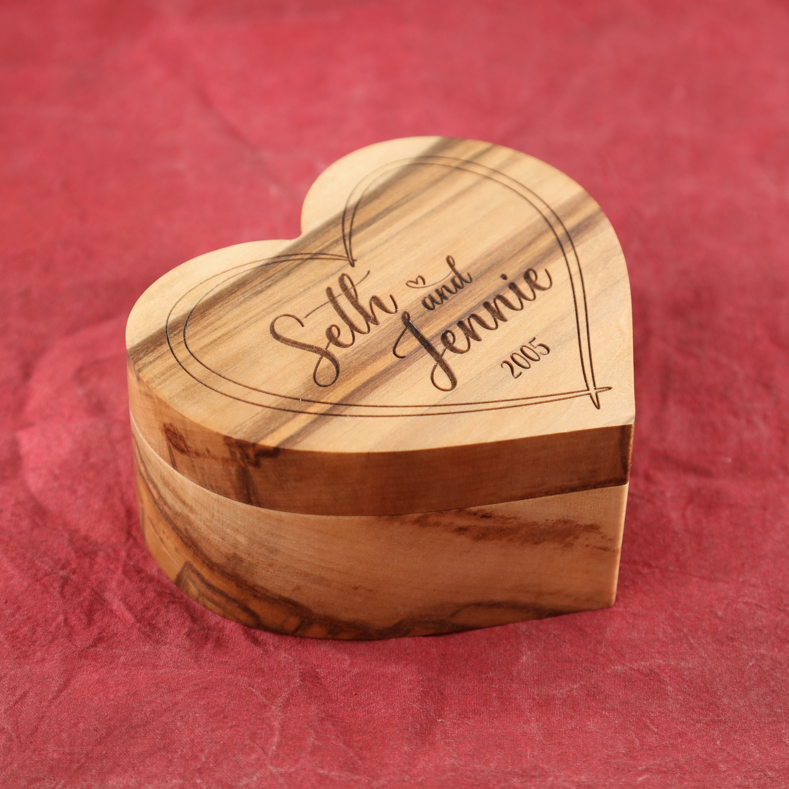 Solid Wood Heart Box - Etsy