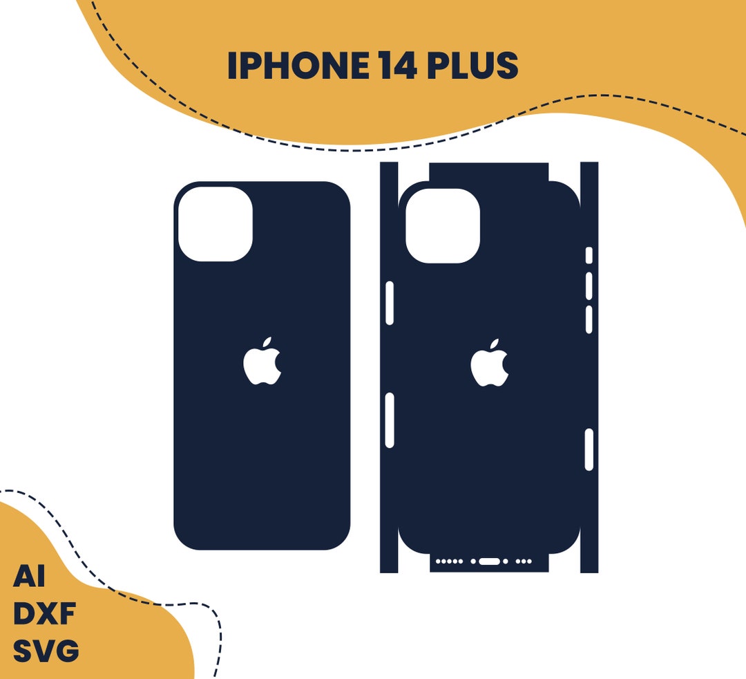 Apple iPhone 14 Plus Cutting Template for Skin and Sticker - Cutting ...
