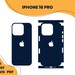 Apple iPhone 16 PRO Cutting Template for Skin and Sticker - Cutting ...