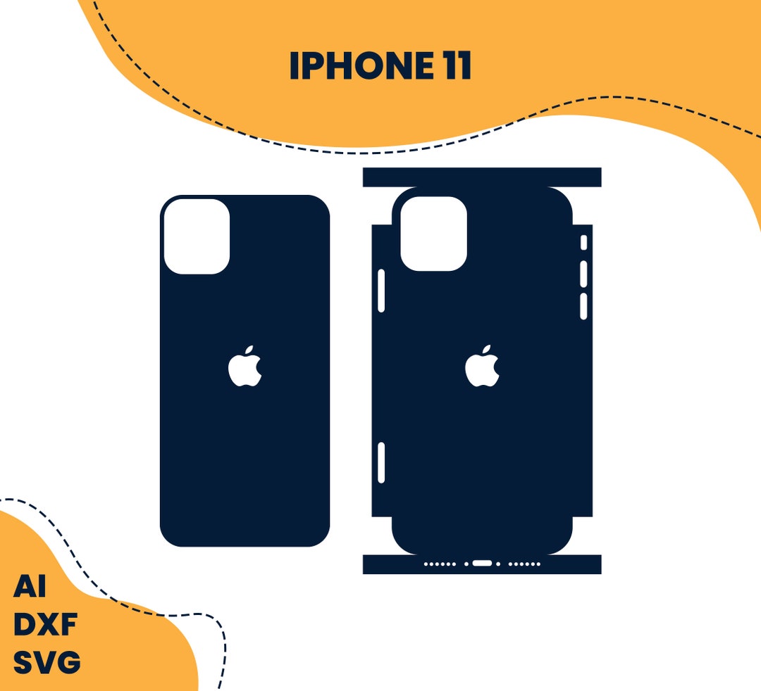 Apple iPhone 11 Cutting Template for Skin and Sticker - Cutting ...