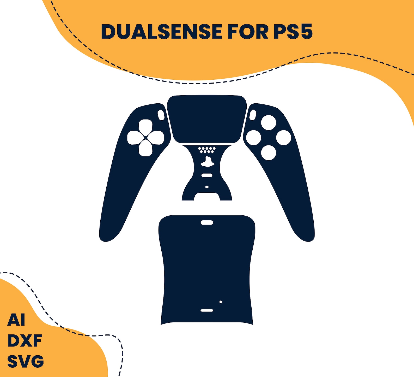 PS5 Controller | Dualsense Cutting Template for Skin and Sticker ...