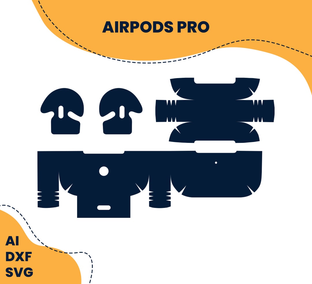Airpods Pro Cutting Template for Skin and Sticker - Cutting Template Aİ ...