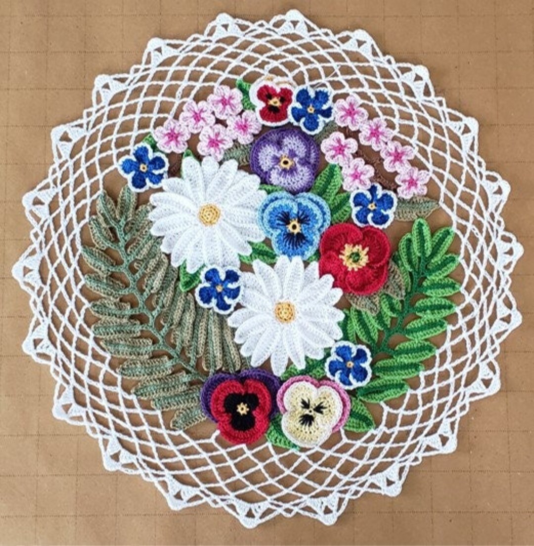 Crochet Flower Doily Pattern - Etsy