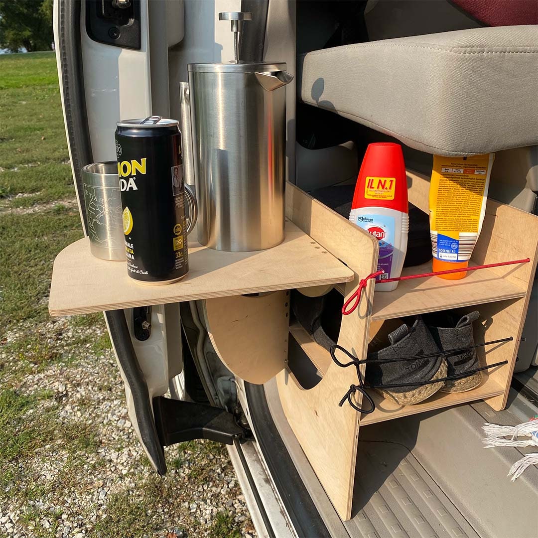 VW California Shoe Rack With Folding Table as a DIY Kit - Etsy