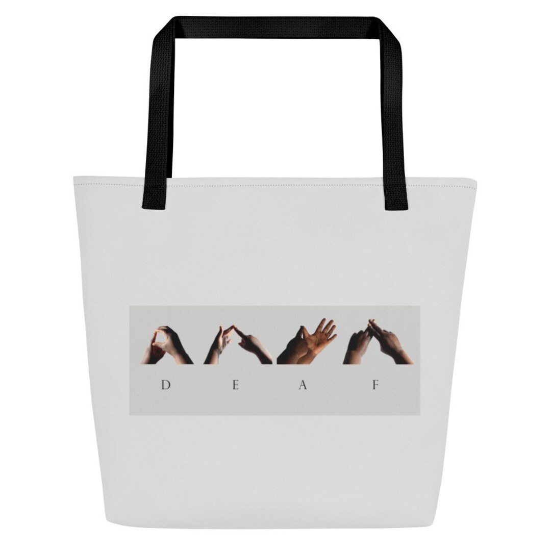 Personalise Sign Language Fingerspell & English - Large Tote Bag - Etsy