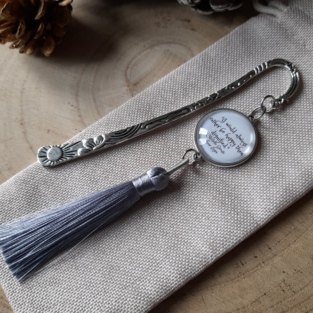 Jane Eyre Charlotte Bronte Quote Glass Cabochon Bookmark - I Would ...