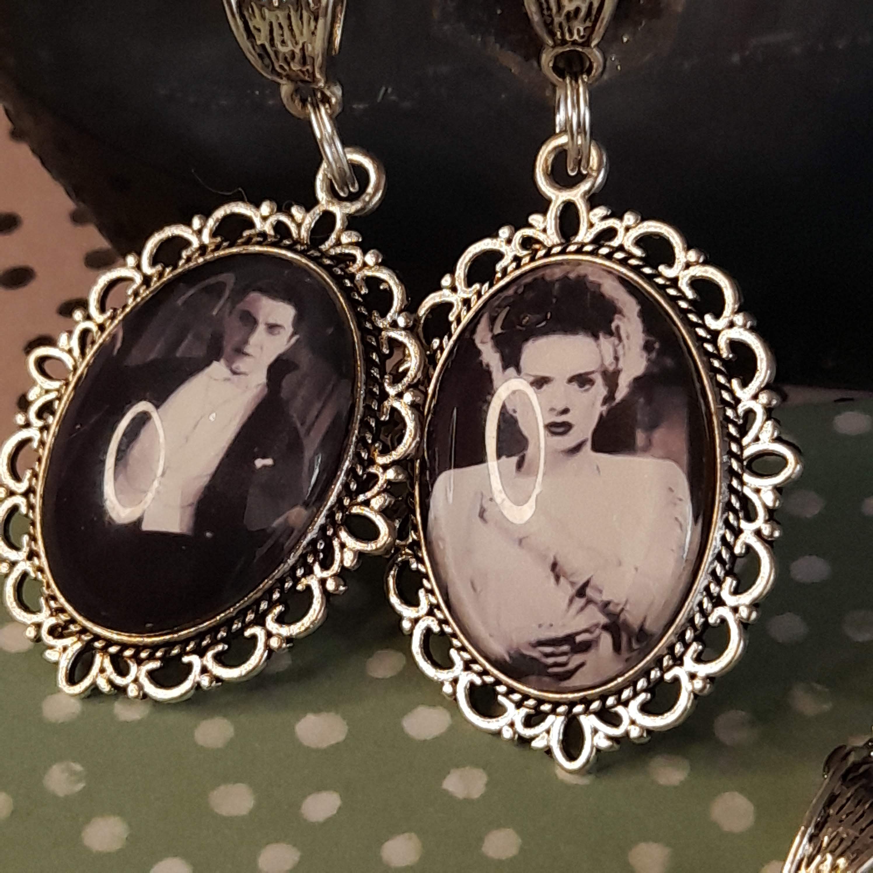 Hammer Horror Necklace Dracula Bride Frankenstein Jewellery Antique ...