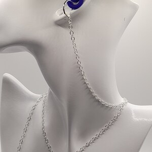 Lotus Flower and Moon Loop Earplug Necklace - Anti Loss Ipod Chain - - Etsy