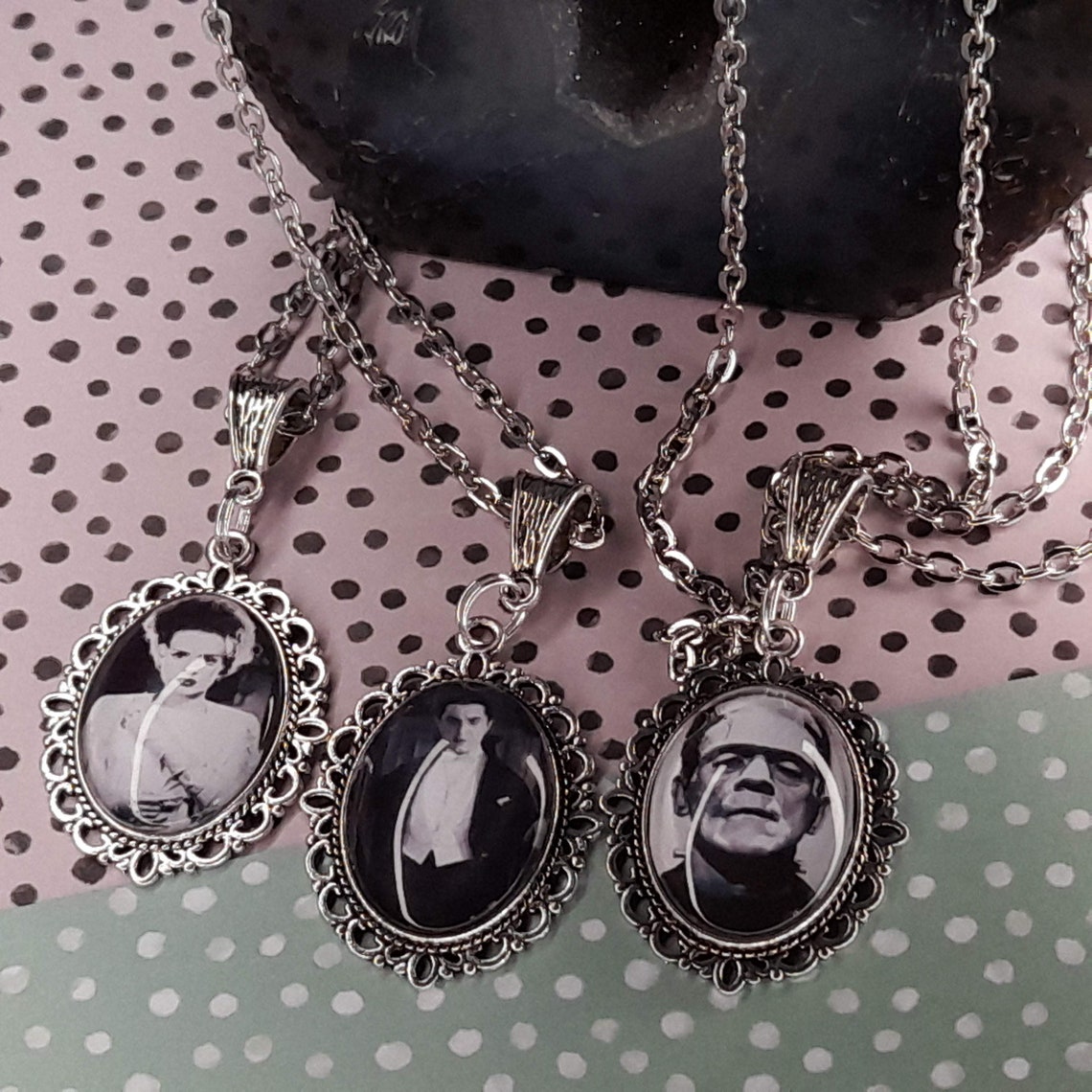 Hammer Horror Necklace Dracula Bride Frankenstein Jewellery - Etsy