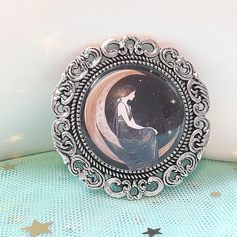 Santa Moon Figurine - Etsy UK