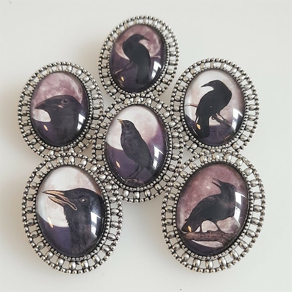 Raven Brooch - Etsy
