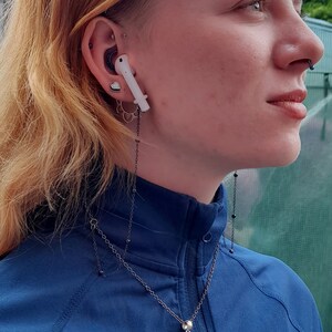 Snake Earplug Chain Necklace, Loop Earplug Jewellery, Air Pod Chain ...