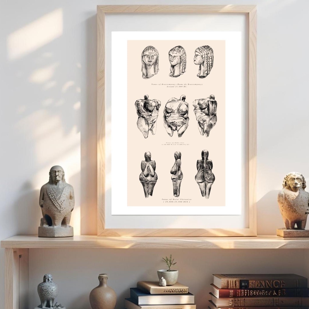 Paleolithic Venuses Posters, Venus Figurine Print, Paleolithic Art ...