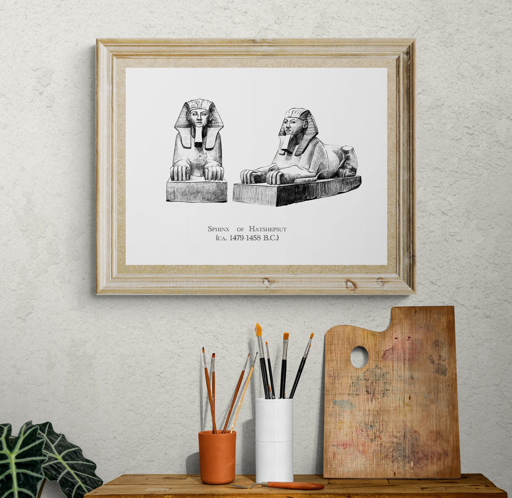 Ancient Egyptian Art, Great Sphinx, Wall Poster Set, Ancient Egypt Art ...