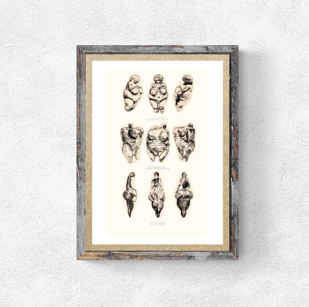 Paleolithic Venus Poster, Venus of Willendorf Illustration, Art History ...