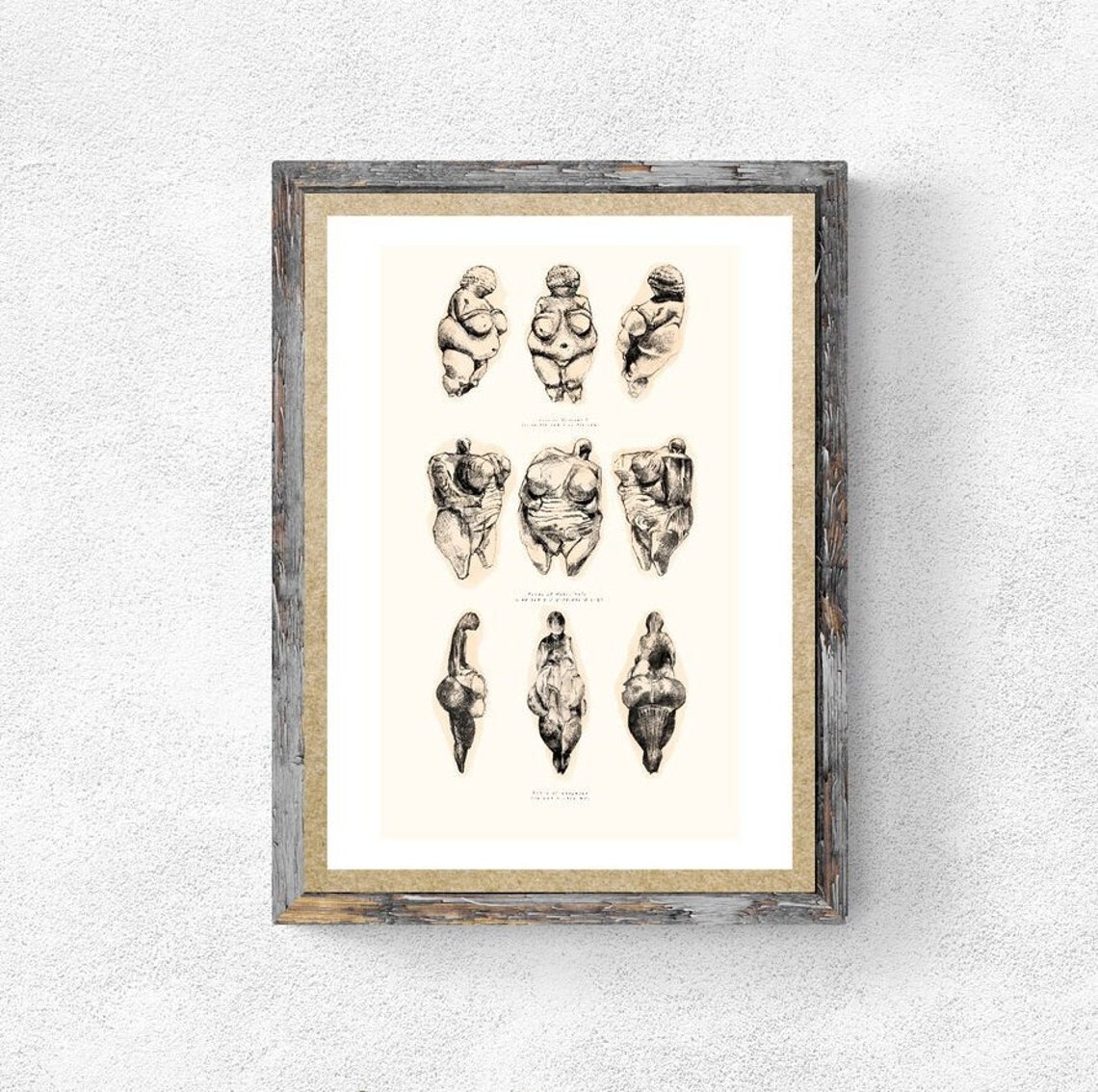 Paleolithic Venus Poster, Venus of Willendorf Illustration, Art History ...