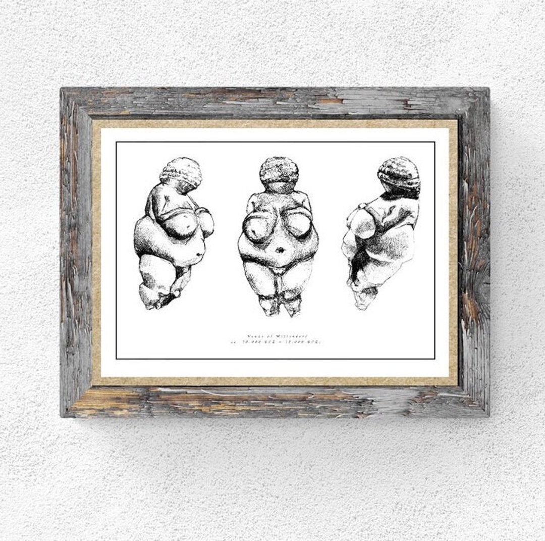 Venus of Willendorf Poster, Venus Figurines Paleolithic Print ...