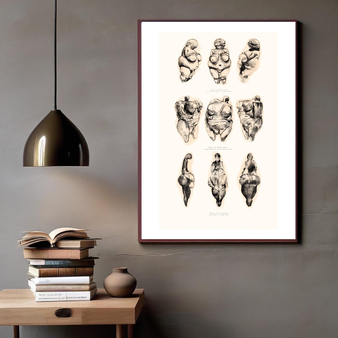 Paleolithic Venus Poster, Venus of Willendorf Illustration, Art History ...
