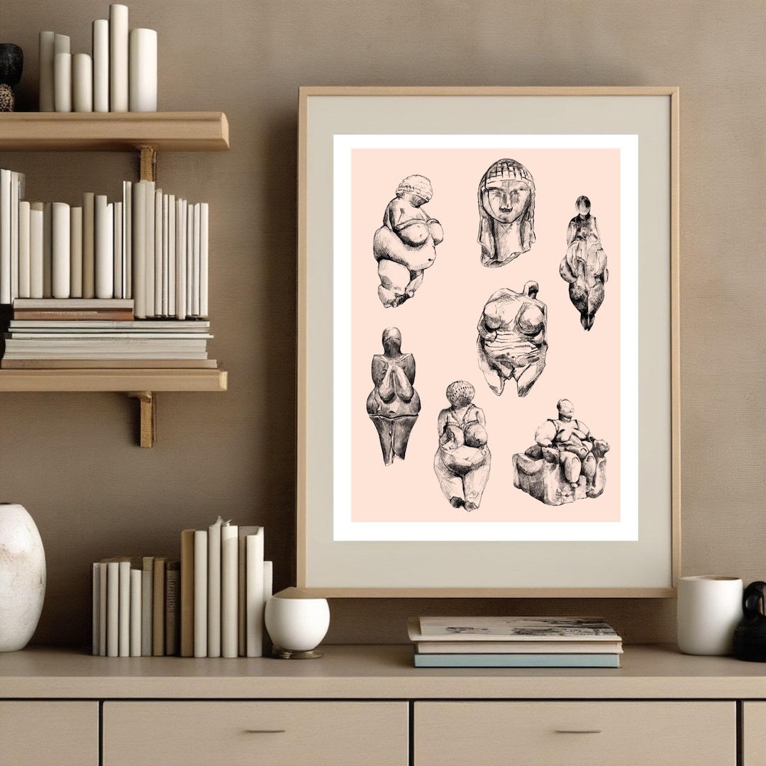 Paleolithic Venus Poster, Venus of Willendorf Illustration, Art History ...