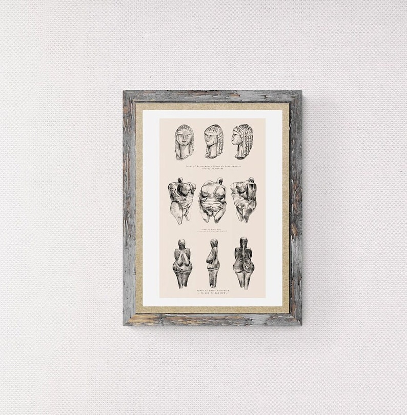 Paleolithic Venuses Posters, Venus Figurine Print, Paleolithic Art ...