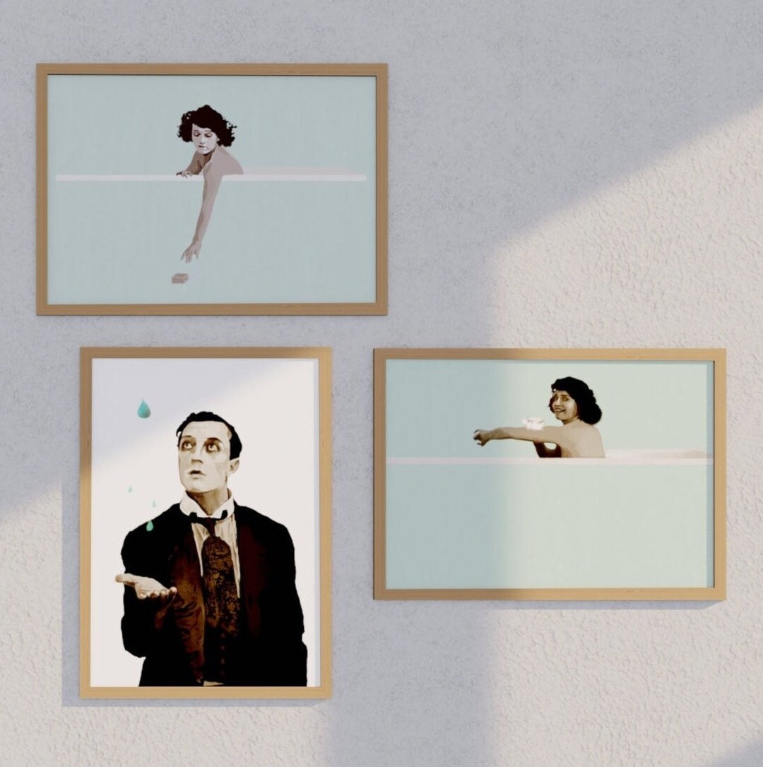 Buster Keaton and Sybil Seely Posters. Gallery Wall Art of 3 - Etsy