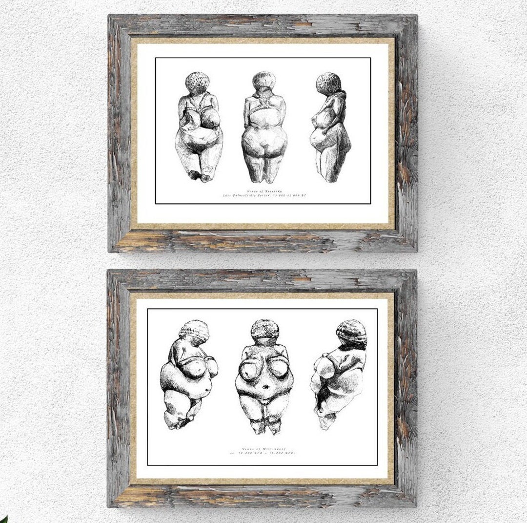 Stone Age Poster, Venus of Willendorf, Venus of Kostensky, Paleolithic ...