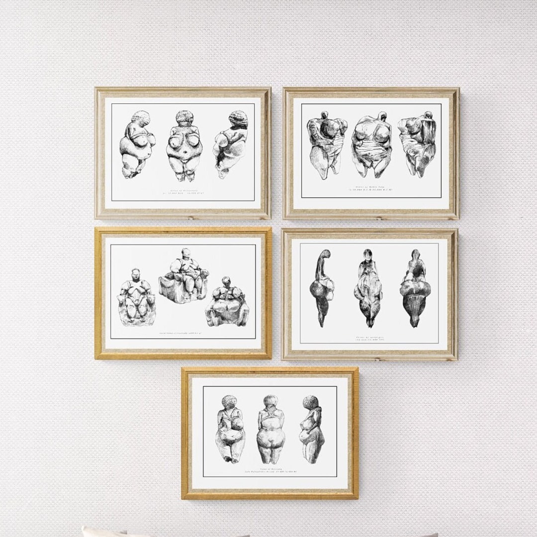 Paleolithic Goddess, Venus of Willendorf, Scientific Illustration ...