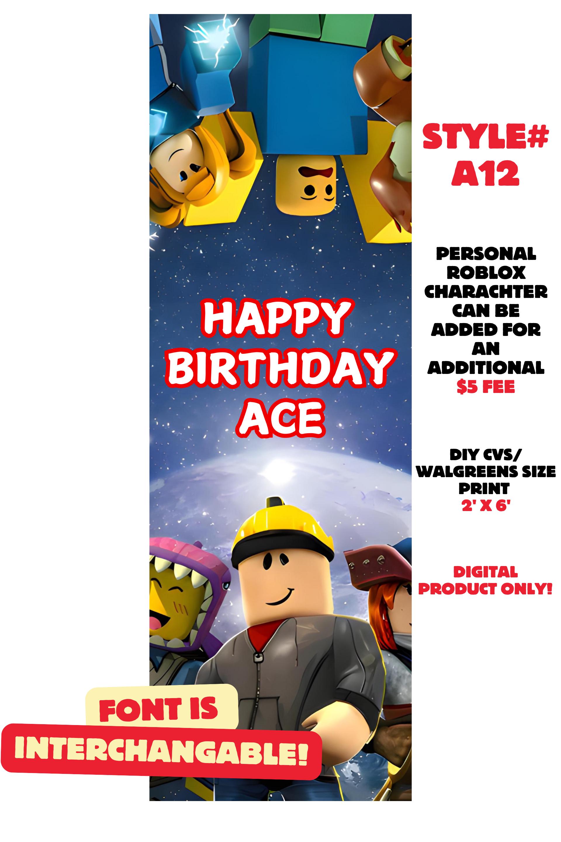 Roblox Birthday Backdrop, Roblox Birthday, Gamer Party, Roblox Boys ...