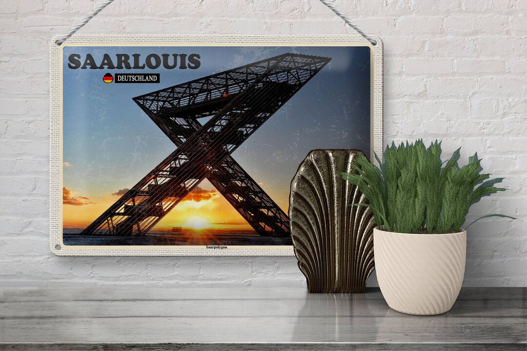 Tin Sign Cities Saarlouis Saarpolygon Decoration 30 X 20 Cm Sign - Etsy