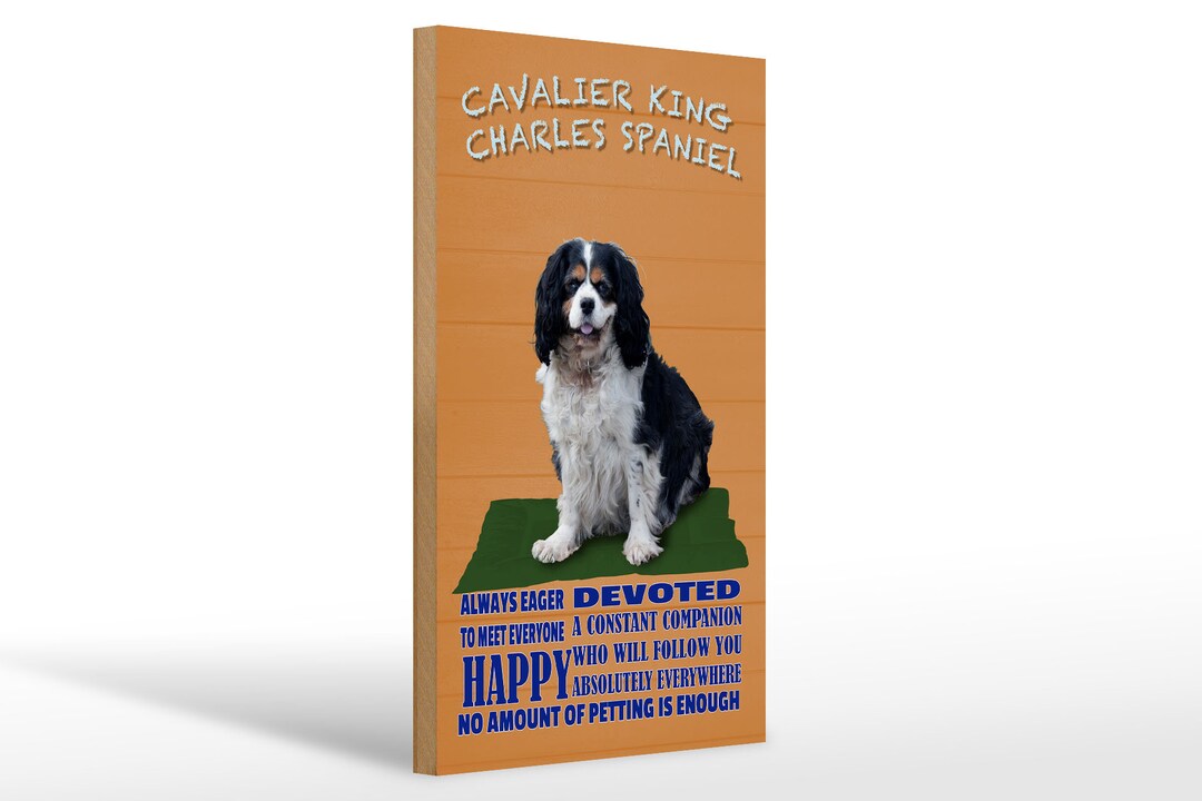 Wooden Sign Saying 20 X 30 Cm Cavalier King Charles Spaniel Decoration ...