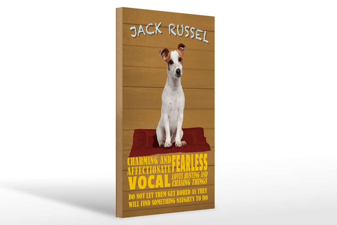 Wooden Sign Saying 20 X 30 Cm Jack Russel Dog Charming Wooden - Etsy