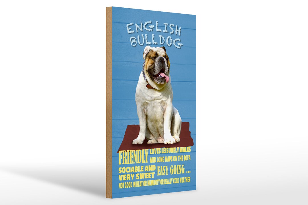 Wooden Sign Saying 20 X 30 Cm Deutsch Bulldog Dog Friendly - Etsy