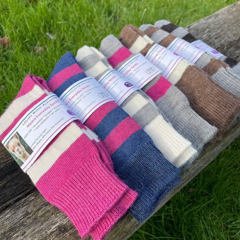 Alpaca Pure Wool Socks - Etsy UK