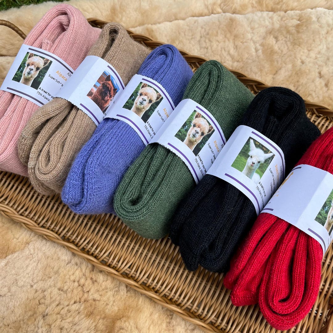Alpaca Long Boot Socks - 75% Alpaca Wool -made in GB - NEW Discounted 3 ...