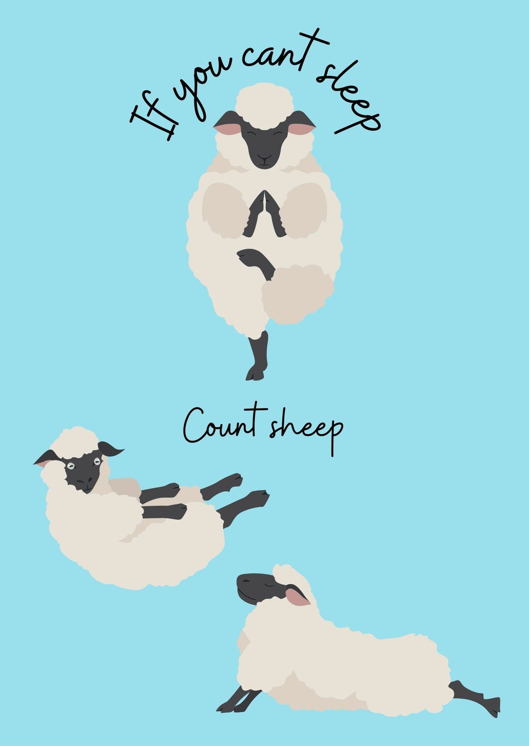 Digital Download- If You Cant Sleep, Count Sheep - Etsy