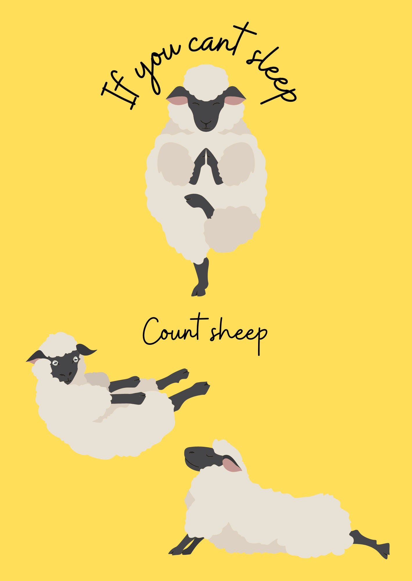 Digital Download- If You Cant Sleep, Count Sheep - Etsy