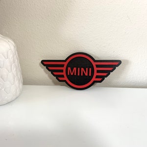 Mini Cooper Emblem Sign, British Car Logo, Garage Wall Sign, Mancave ...