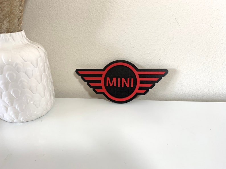 Mini Cooper Emblem Sign, British Car Logo, Garage Wall Sign, Mancave ...