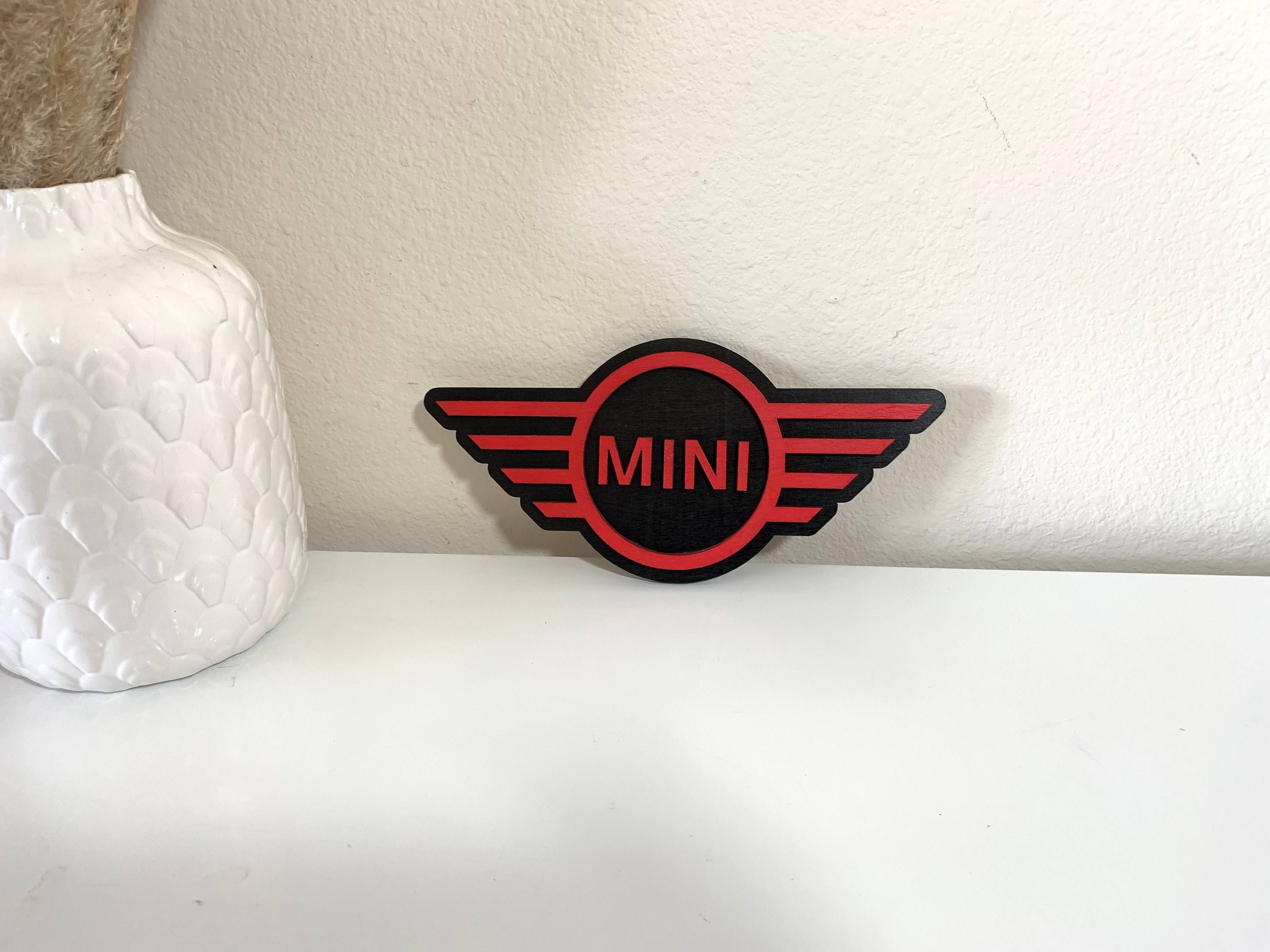 Mini Cooper Emblem Sign British Car Logo Garage Wall Sign - Etsy