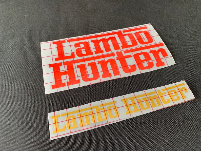 Lambo Hunter Decals Track Day Decals Street Racing Lamborghini Sticker ...