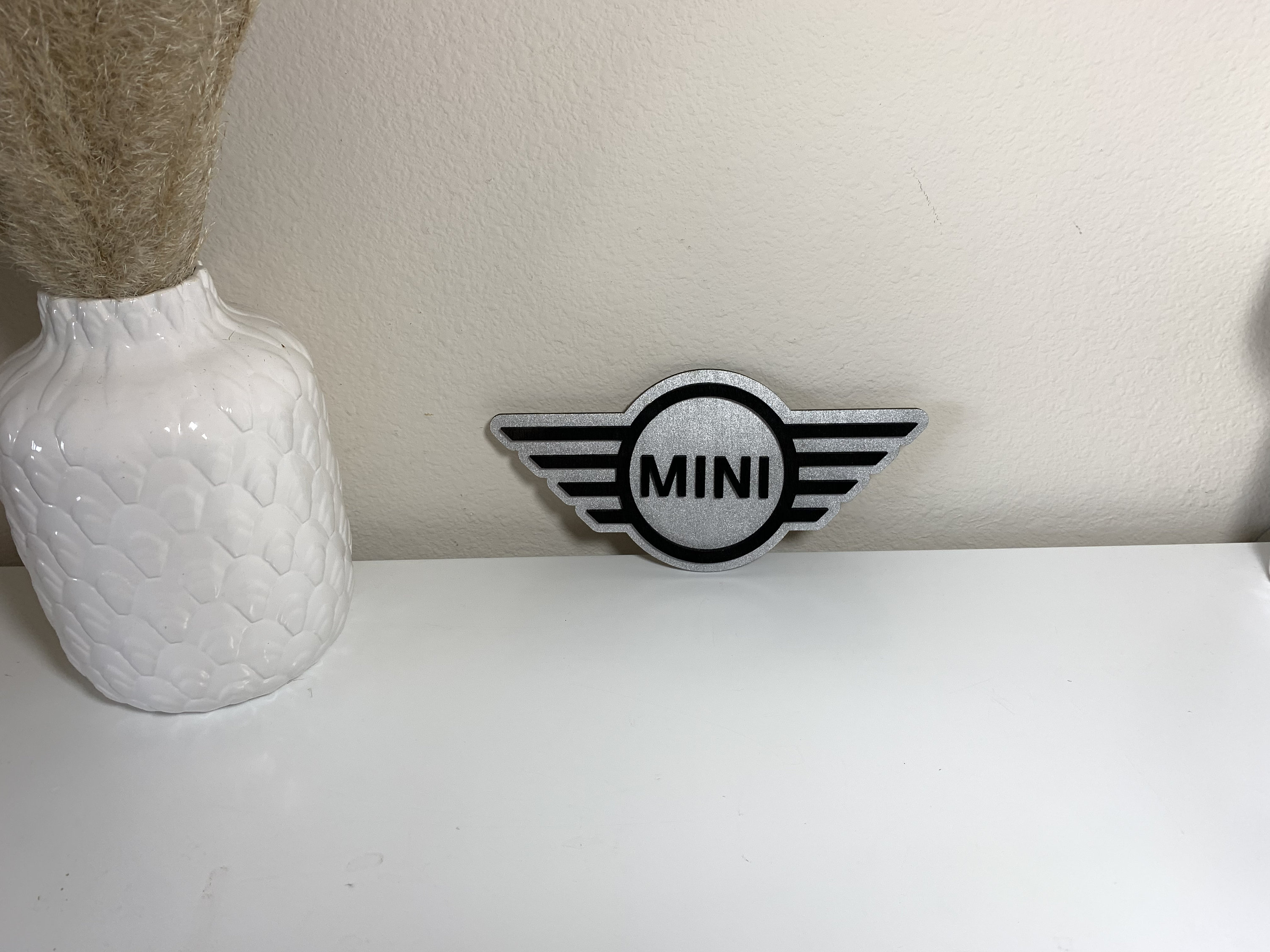 Mini Cooper Emblem Sign, British Car Logo, Garage Wall Sign, Mancave ...
