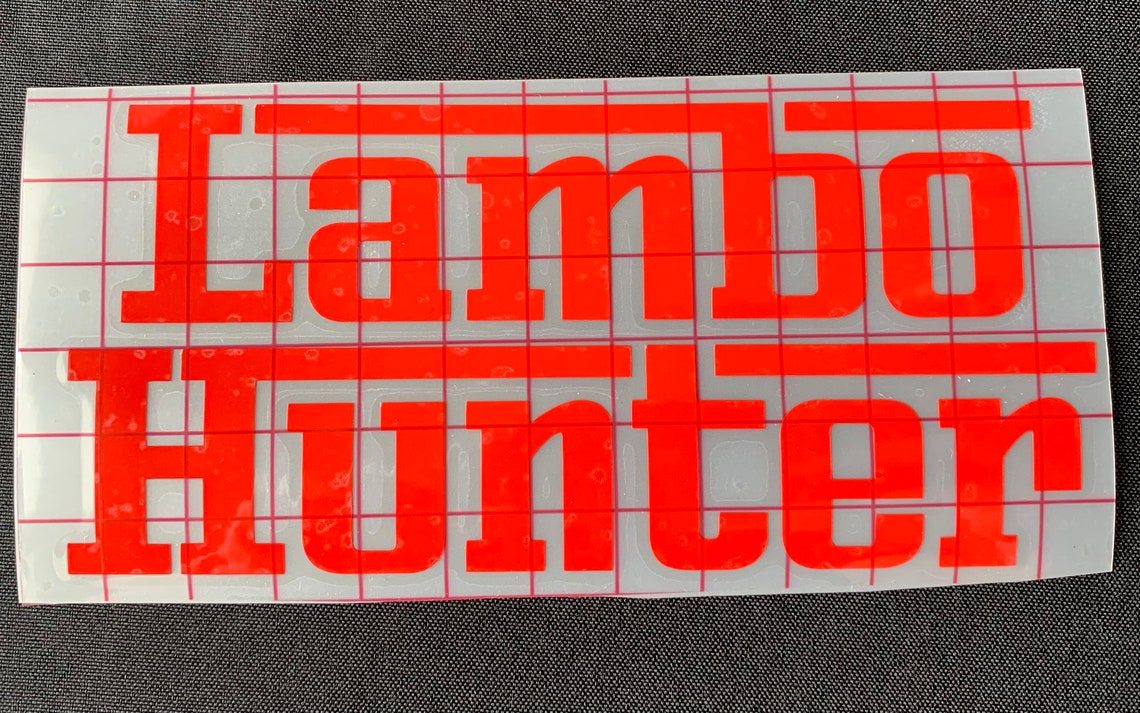Lambo Hunter Decals Track Day Decals Street Racing Lamborghini Sticker ...