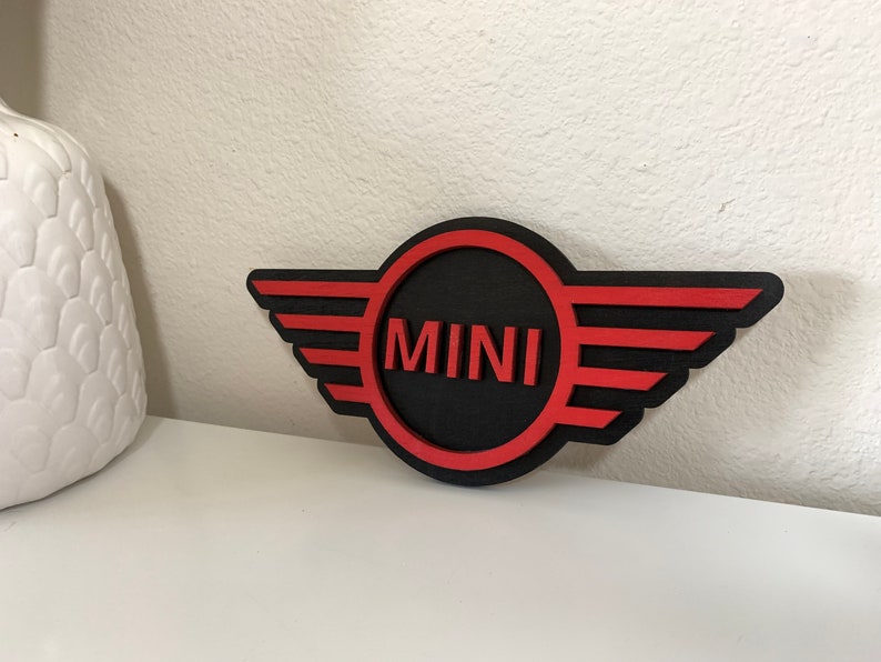 Mini Cooper Emblem Sign British Car Logo Garage Wall Sign - Etsy