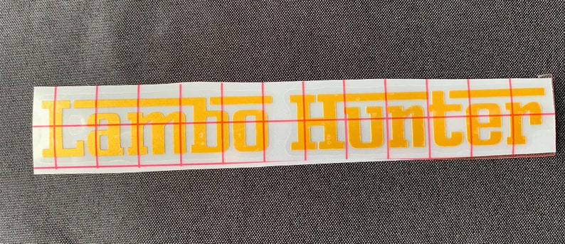 Lambo Hunter Decals Track Day Decals Street Racing Lamborghini Sticker ...