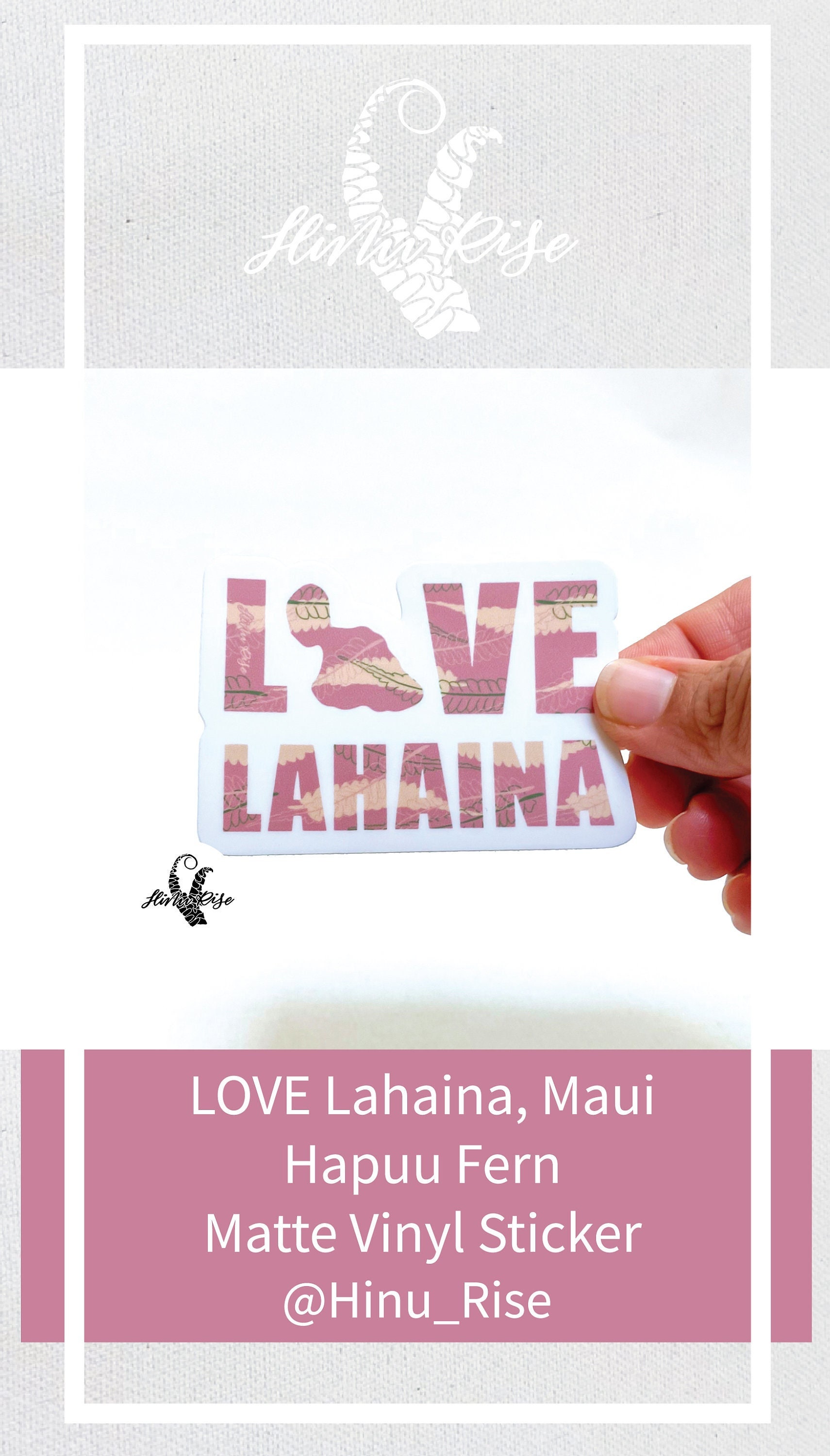 100% Profits Support Maui Fire Victims, Love Lahaina Sticker, Vinyl ...