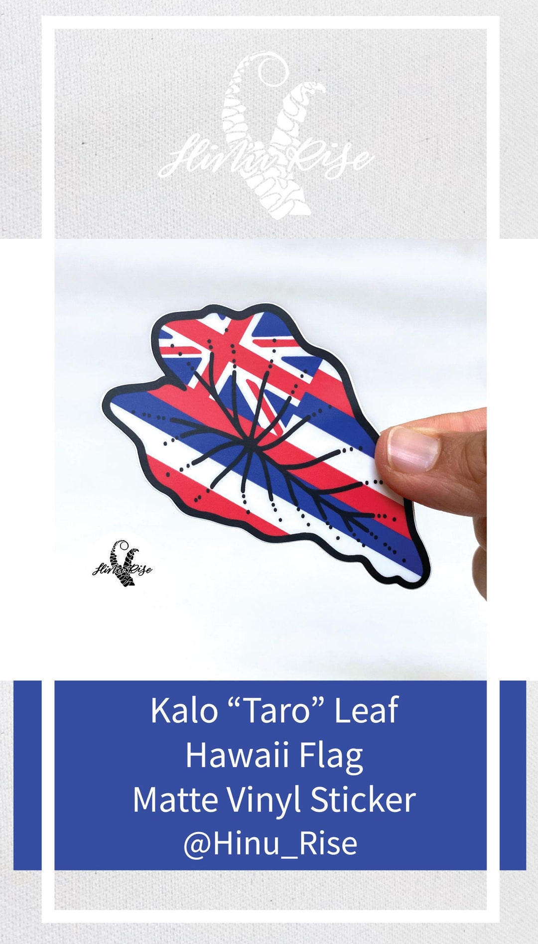3X3” Kalo Leaf Sticker, Hawaii State Flag Sticker, Hawaii Inspired ...